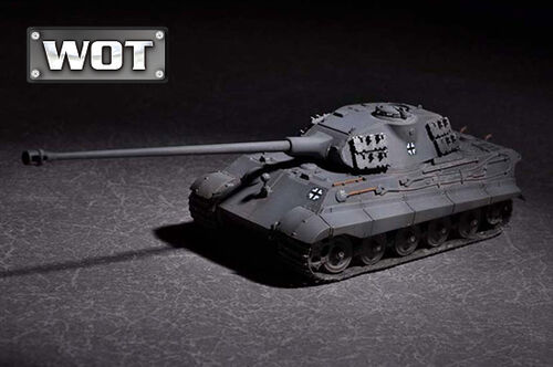 Trumpeter 07161 German King Tiger (Porsche turret) with 105mm kwk L/68 - WoT