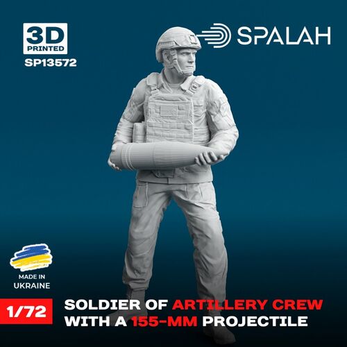 Spalah 13572 Charger with a 155-mm Projectile of M777 Howitzer (1 Figure / 3D-Printed)