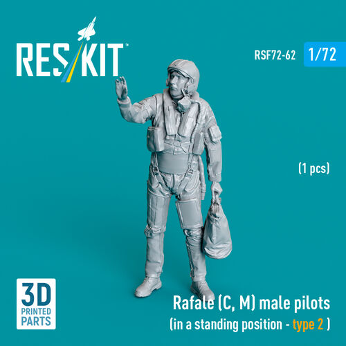RES/KIT F72-0062 Rafale (C, M) Male Pilot (In A Standing Position - Type 2) (1pc) (3D Printed)
