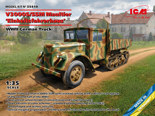 ICM 35410 V3000S/SSM Maultier 'Einheitsfahrerhaus' - WWII German Truck