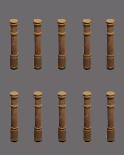 Firestorm Models 35244 Dutch Cannon Bollards