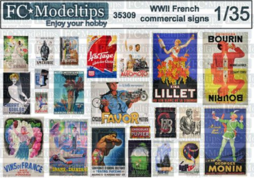FC ModelTrend 35309 WWII French commercial signs