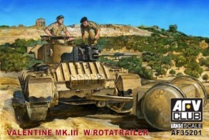 AFV Club 35201 Valentine Mk. III with Rotatrailer