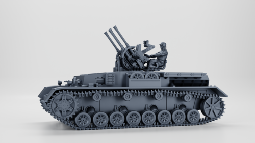 EMP3D 72011280 Wilhelm Krause polowa modyfikacja Flakpanzer IV