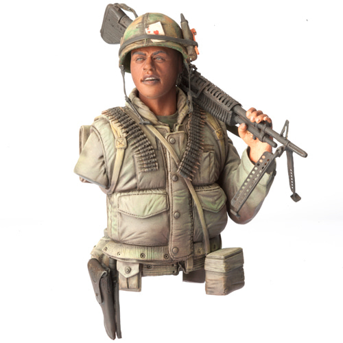 SOLMODEL MM135 US Marine Machine Gunner (Vietnam War) - Bust Model