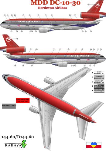 KARAYA 144-60 MDD DC-10-30 Northwest Airlines