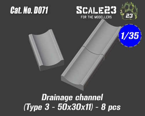 Scale23 35-D071 Drainage channel (Type 3 - 50x30x11) - 8 pcs