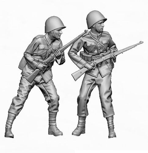 Glowel Miniatures 35941 Polish Infantry Combat Poses (2 Figures, 3D Printed)