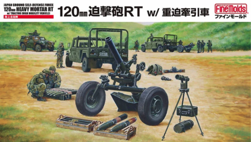 FineMolds FM59 JGSDF 120mm Mortar RT w/ Heavy Mortar Towing Truck