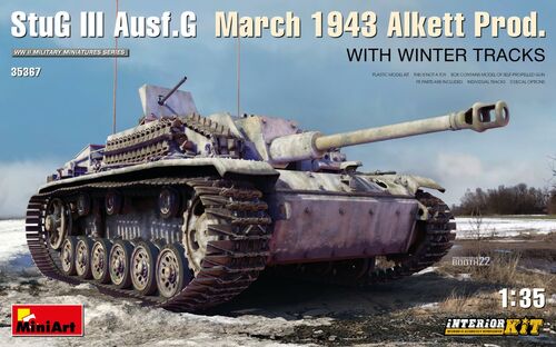 MiniArt 35367 StuG III Ausf. G March 1943 Alkett Prod. With Winter Tracks Interior Kit