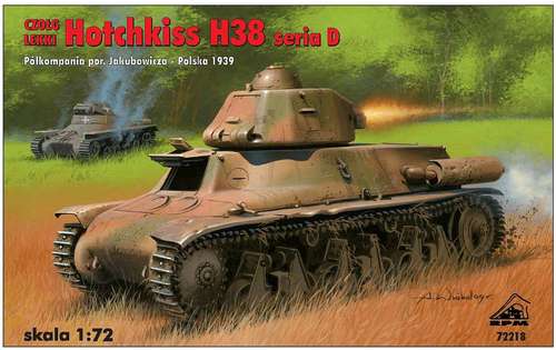 RPM 72218 Light Tank Hotchkiss H38 (seria D) (Półkompania porucznika Jakubowicza-Polska 1939)