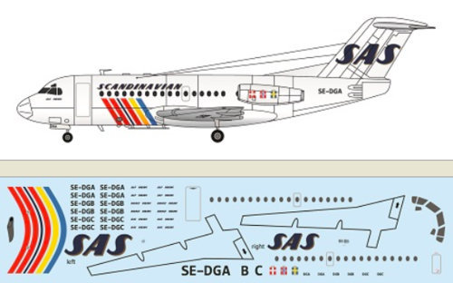F-RSIN P4094 Fokker 28-1000 - SAS