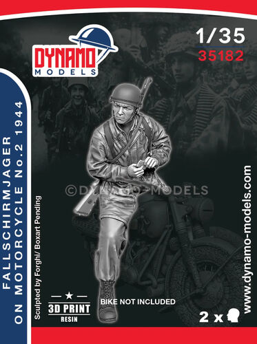 Dynamo-Models 35182 German WWII Fallschirmjaeger on motorcycle No.2 (Normandy 1944)