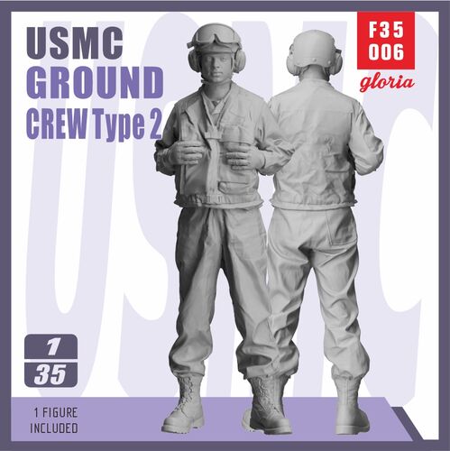 Gloria Model F35006 USMC LHA/LHD Ground Crew (Type 2) (1 Figure)