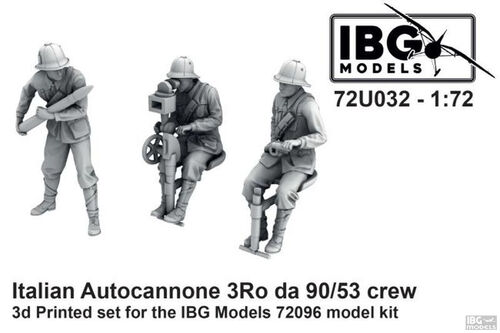 IBG 72U032 Italian Autocannone 3Ro da 90/53 Crew - 3D Printed Set for IBG 72096 Kit