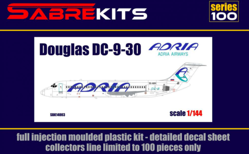 Sabre Kits 14003 Douglas DC-9-30 Adria Airways