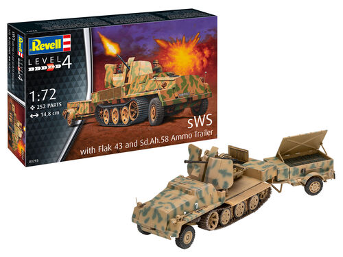 Revell 03293 sWS mit Flak-Aufbau als Sfl. mit 3,7cm Flak 43