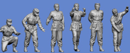 Germania-Figuren 72-WW2-311 Luftwaffe Flak Regiment Crew for V2 At the mile car
