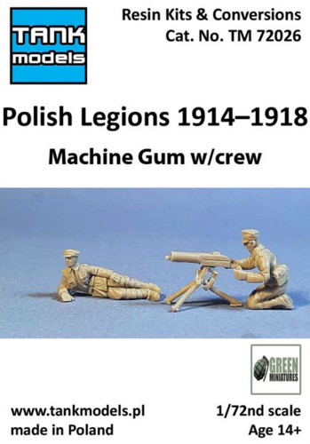 Tank Models Hobby Shop TM72026 Polish Legions 1914–1918 - Machine Gun with crew