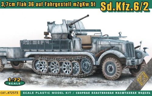 ACE 72573 3,7cm Flak 36 auf Fahrgestell mZgKw 5t Sd.Kfz. 6/2