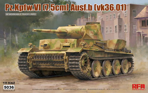 Rye Field Model RM-5036 PZ.KPFW.VI AUSF.B (VK36.01) W/ Workable Track Links