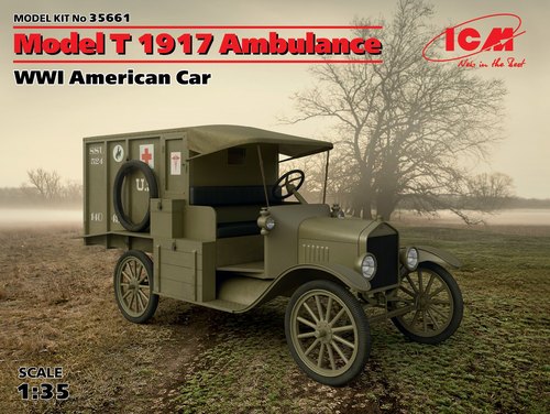 ICM 35661 Model T 1917 Ambulance, WWI American Car (100% new molds)