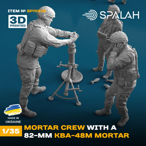 Spalah 10935 Ukranian Mortar Crew With A 82mm KBA-48M Mortar