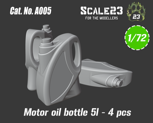 Scale23 72-A005 Motor oil bottle 5l - 4 pcs