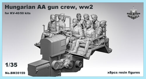Balaton Modell BM35159 Hungarian AA Gun Crew For KV-40/50 Kits, 8 Figures