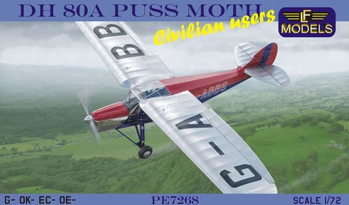 LF Models PE7268 DH 80A Puss Moth Civilian Users (1x UK, 1x Czech, 1x Spain, 1x Austria)