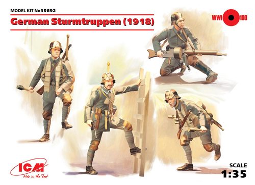 ICM 35692 German Sturmtruppen (1918) (4 figures) (100% new molds)