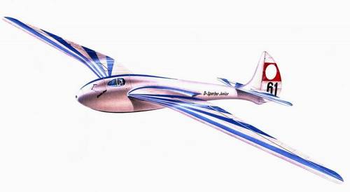 DISCONTINUED Planet Models 132 DSF Sailplane Sperber Junior