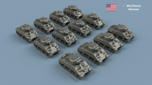 L'Arsenal 2.0 3D400381 M4 Sherman Early - 3D printing (10 pcs)