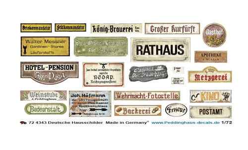 Peddinghaus-Decals 4343 German Commercial Signs For Houses