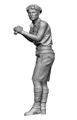 Glowel Miniatures 35951 British AFV Commander Africa (1 Figure, 3D Printed)