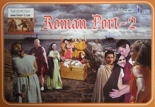 Linear-A 075 Roman Port Set 2 (60 figures in 15 poses & barrels)