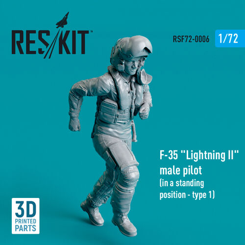 DISCONTINUED RES/KIT F72-0006 F-35 'Lightning II' Male Pilot (In A Standing Position - Type 1)