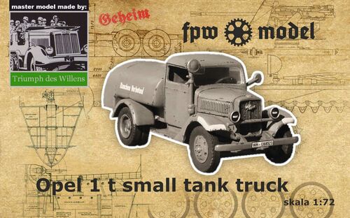 FPW Model TDW016 Opel Blitz 1t Small Tank Truck - Late (Metal) Cab