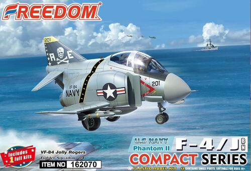 Freedom Model Kits 162070 McDonnell Douglas F-4 J Phantom II - US Navy VF-84 Jolly Rogers (Compact Series)