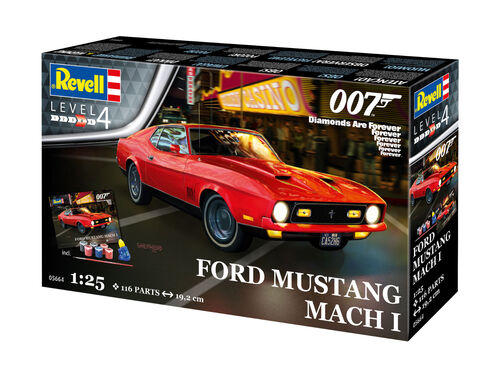 Revell 05664 Ford Mustang Mach 1 (James Bond 007) 'Diamonds Are Forever' - Gift Set