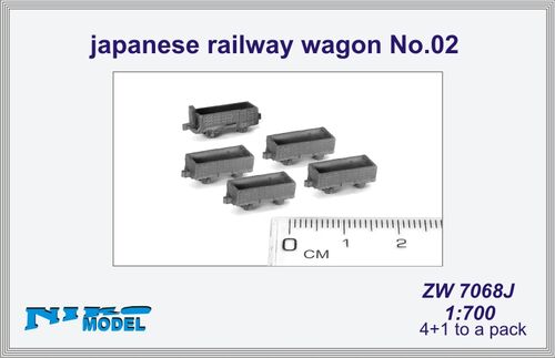 NIKO MODEL ZW7068J Japanese Railway Wagon No.02 (5 Per Pack)