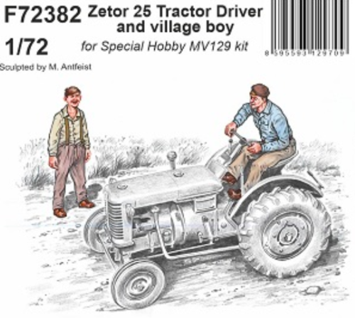 CMK F72382 Zetor 25 Tractor Driver & village boy