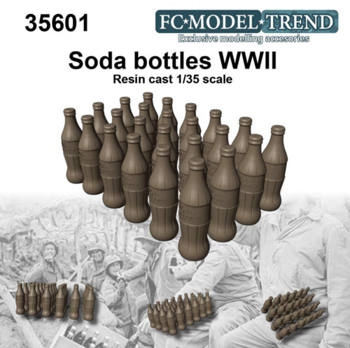 FC ModelTrend 35601 WWII soda bottles and crates