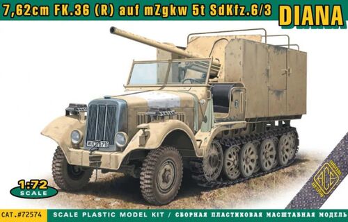 ACE 72574 7,62cm FK.36 (R) auf mZgkw 5t "Diana" Sd.Kfz. 6/3