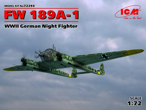 ICM 72293 FW 189A-1, WWII German Night Fighter