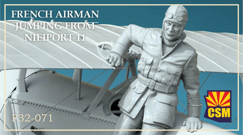 Copper State Models F32-071 French Airman Jumping From His Nieuport