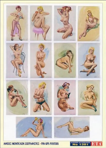 ETA DIORAMA ACCESSORIES 1381 Pin-Up Girls Posters