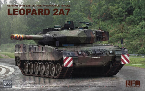Rye Field Model RM-5108 German Main Battle Tank Leopard 2A7 with Workable Tracks