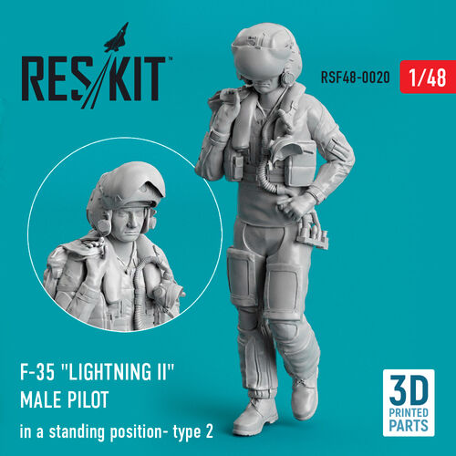 DISCONTINUED RES/KIT F48-0020 F-35 'Lightning II' Male Pilot (In A Standing Position - Type 2)