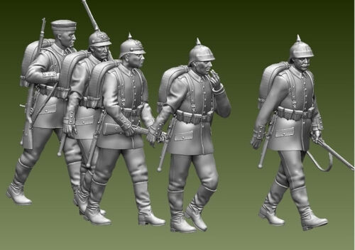 Peddinghaus-Decals 72F050 German WWI Soldiers Marching (5 Figures)